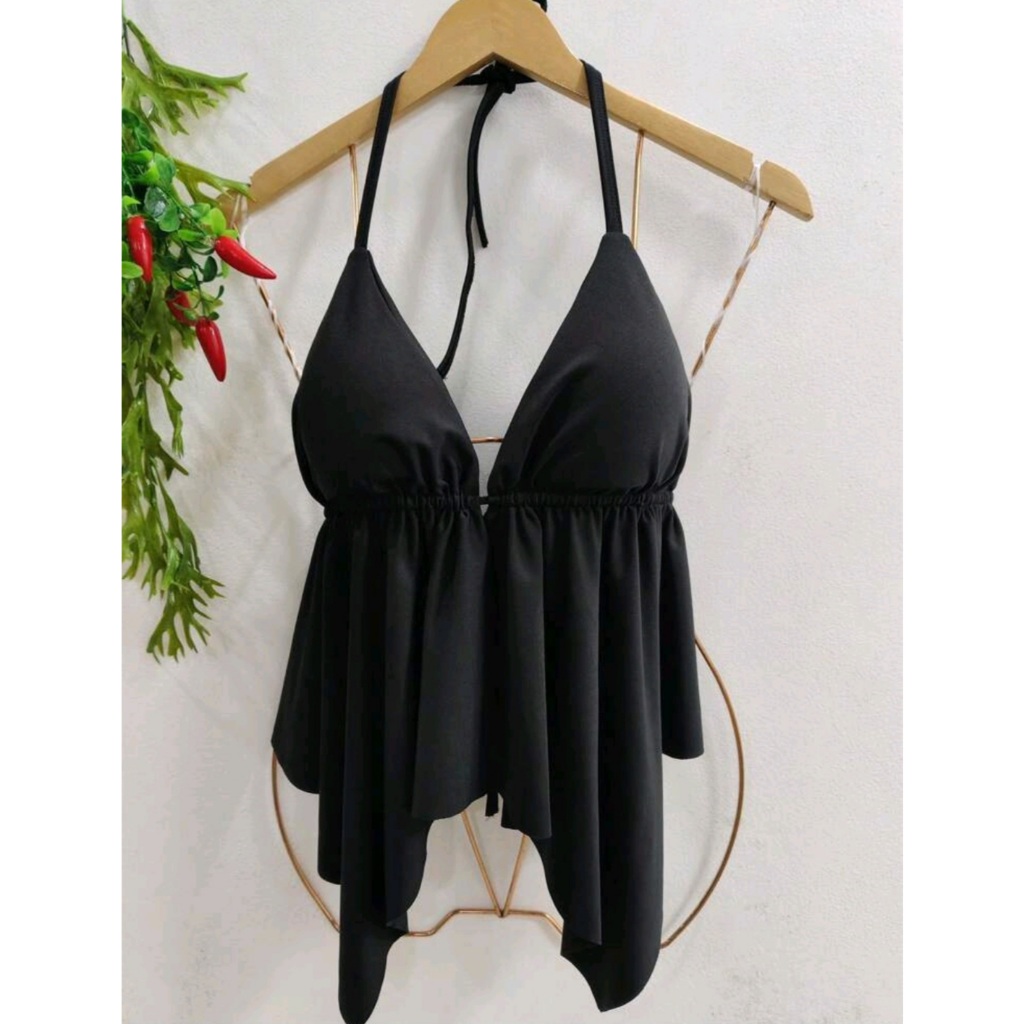 cropped top bata Malibu Babado com bojo tendencia top cortininha com bojo | Shopee Brasil