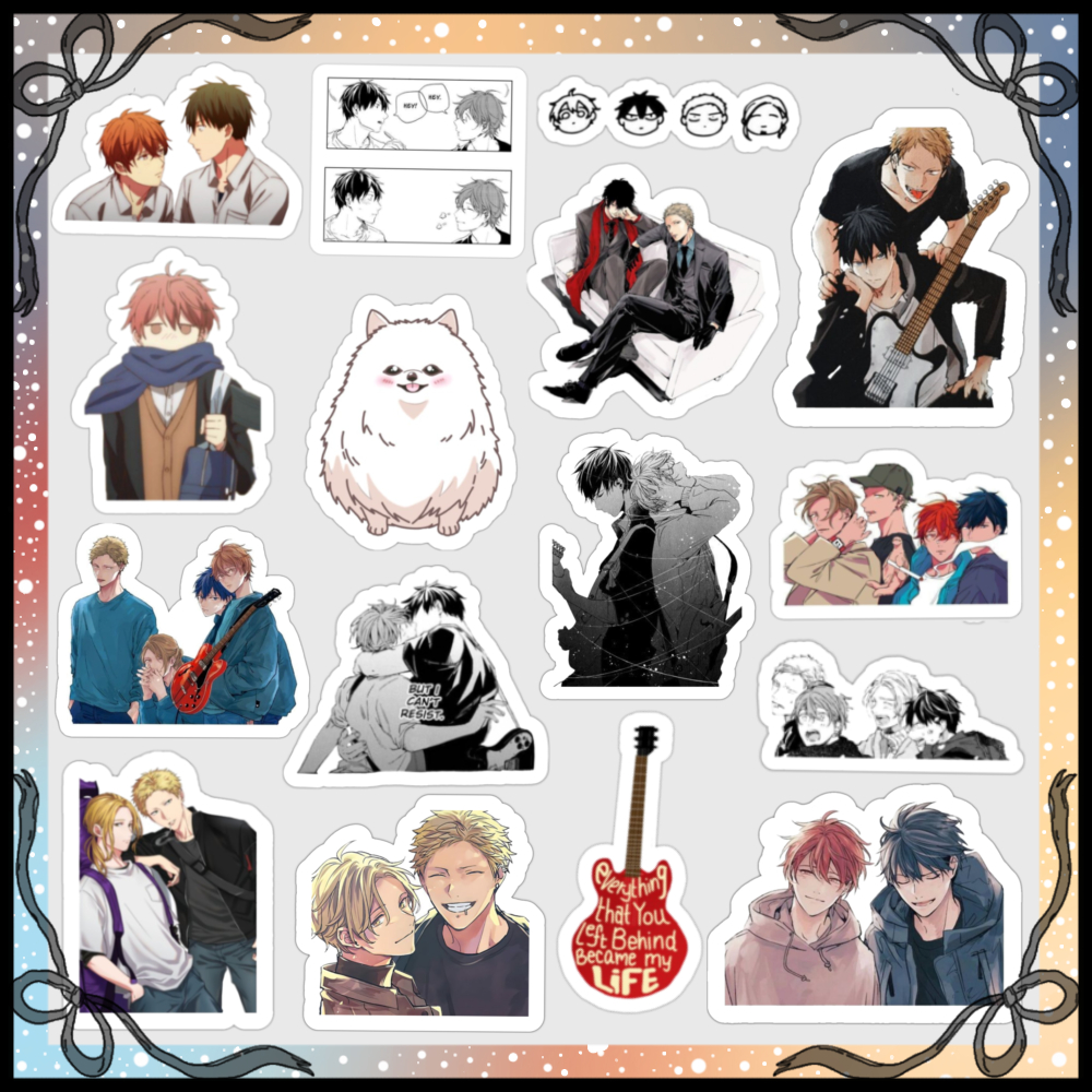 kit 16 stickers adesivos given anime bl mafuyu uenoyama akihiko haruki ...