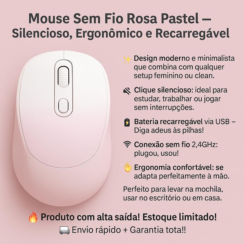 Mouse Sem Fio Altomex Ag-690 Cor Rosa | Shopee Brasil