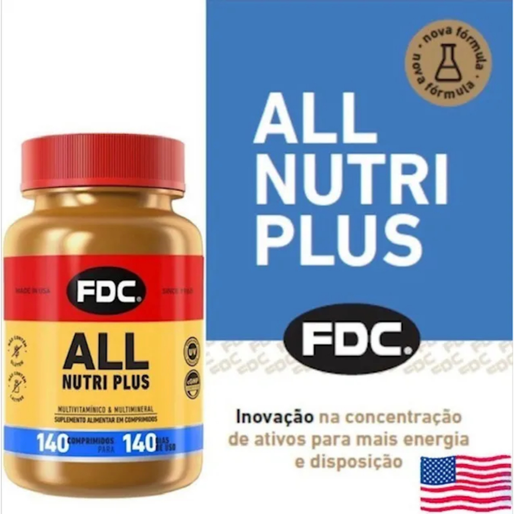 Multivitamínico All Nutri Plus 140 Comprimidos Fdc | Shopee Brasil