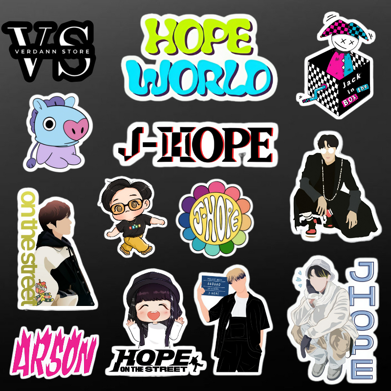 Kit Adesivos Sticker J-Hope à prova d'água 10/20 Unidades BTS KPOP ...