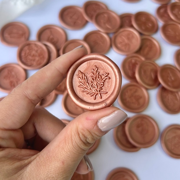 10 Lacre de Cera Rose Gold para Convite de Casamento | Shopee Brasil