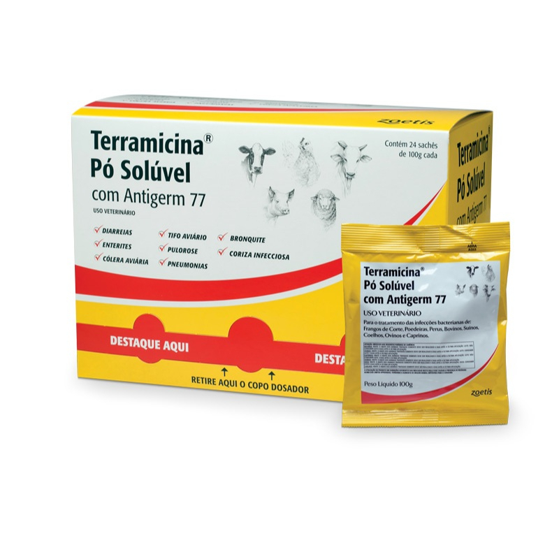 Terramicina Pó Solúvel com Antiderm 77 100g | Shopee Brasil