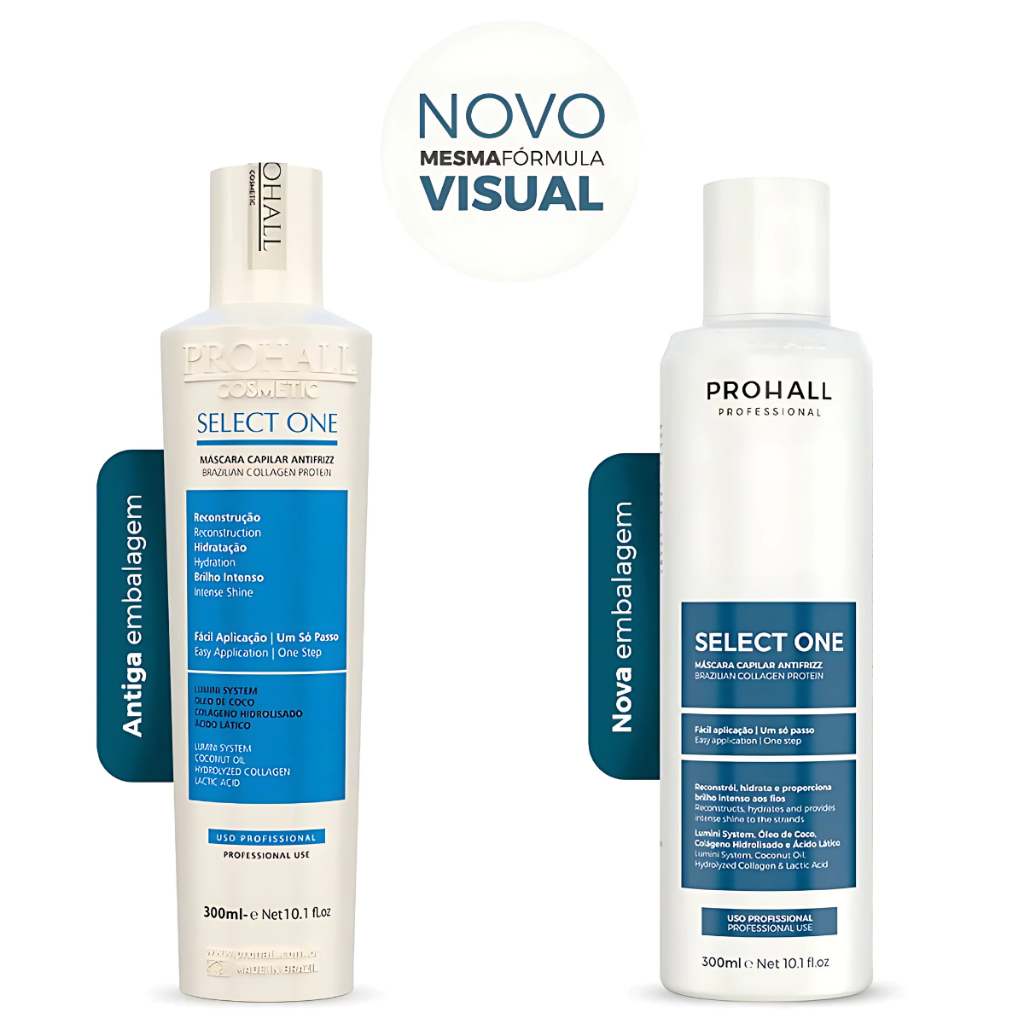 Escova Progressiva Prohall Select One Progressiva Sem Formol 300ml ...