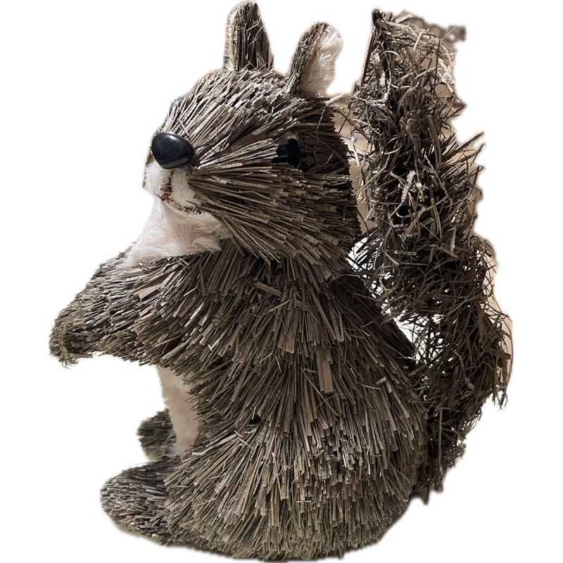 Enfeite Esquilo De Palha Premium Decoração Natalino | Shopee Brasil