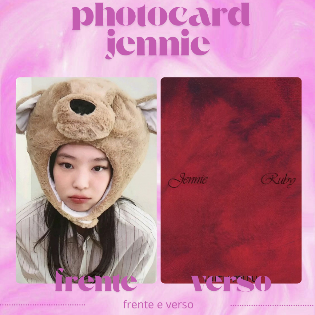 photocard fanmade jennie ruby blackpink album solo | Shopee Brasil