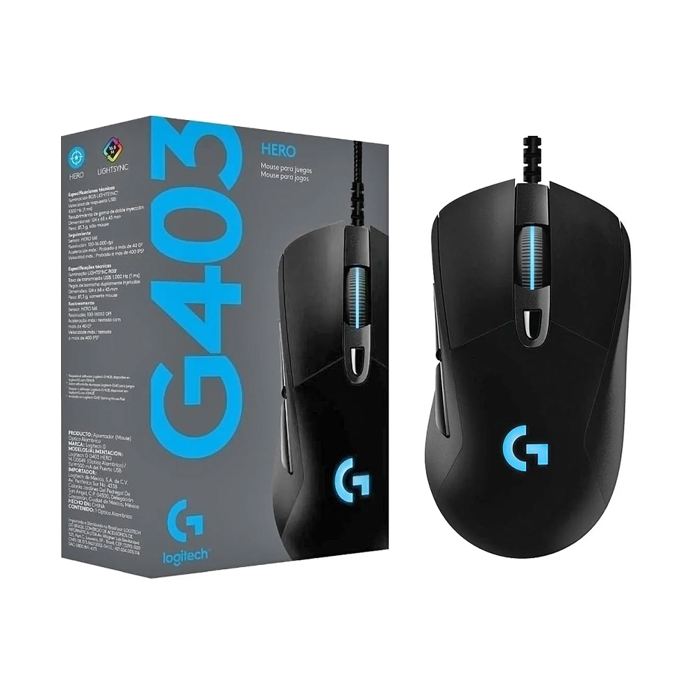 Mouse Gamer Logitech G403 Hero Rgb Lightsync 25K DPI | Shopee Brasil