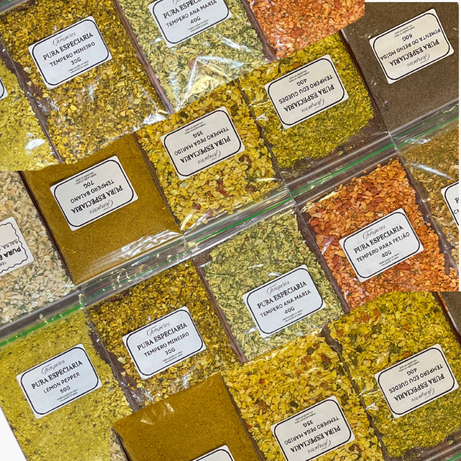 Kit Tempero E Condimento 10 Pacotes De Temperos Pura Especiaria ...