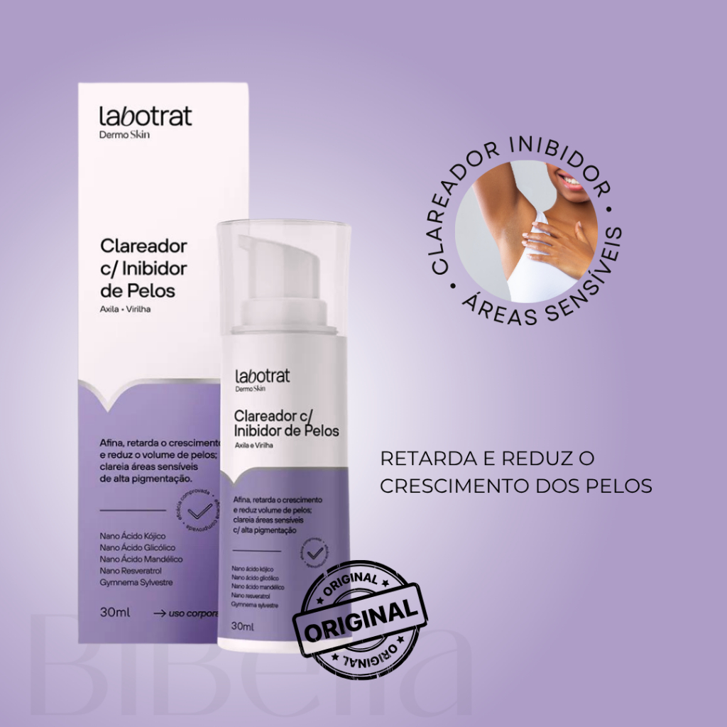 Clareador Inibidor de Pelos Labotrat 30ml - Axila e Virilha - Reduz o ...