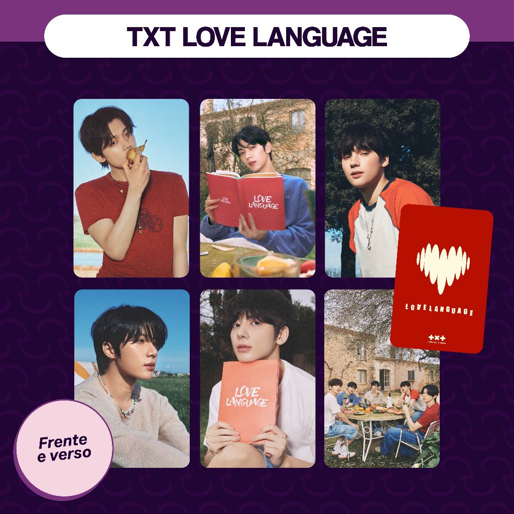 KIT PHOTOCARDS TXT LOVE LANGUAGE CONCEPT (FANMADE) | Shopee Brasil