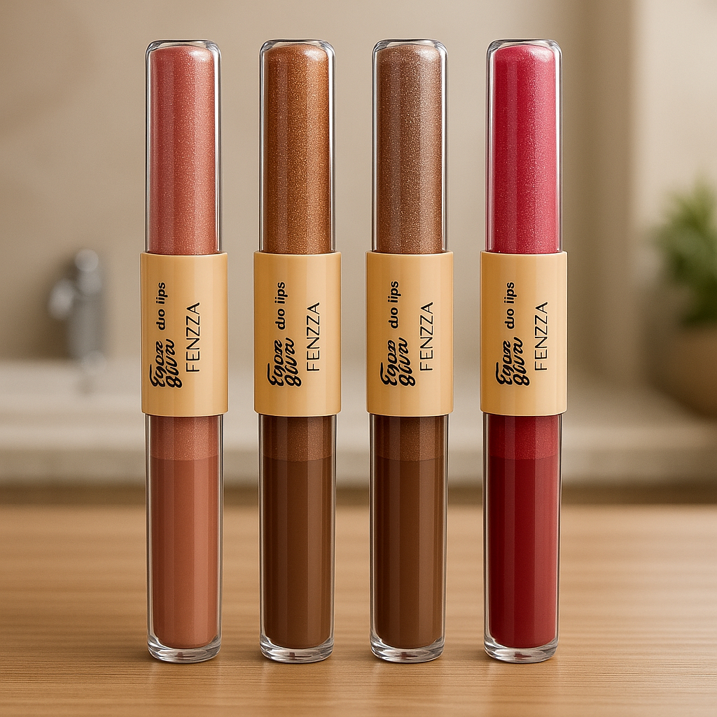 Duo Lips Choco Fun Fenzza – Batom + Gloss com Cor Intensa e Brilho ...