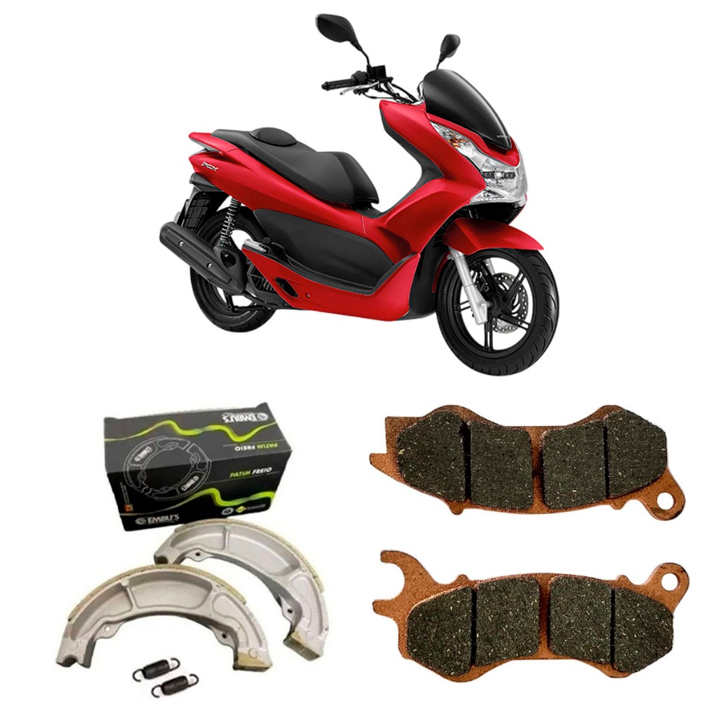 Kit Pastilha + Lona Freio Honda Pcx 150 2013 2014 2015 2016 2017 ...