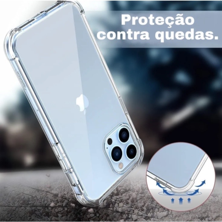 Capa Capinha Anti Impacto Tpu Transparente Bordas Elevadas Para Iphone
