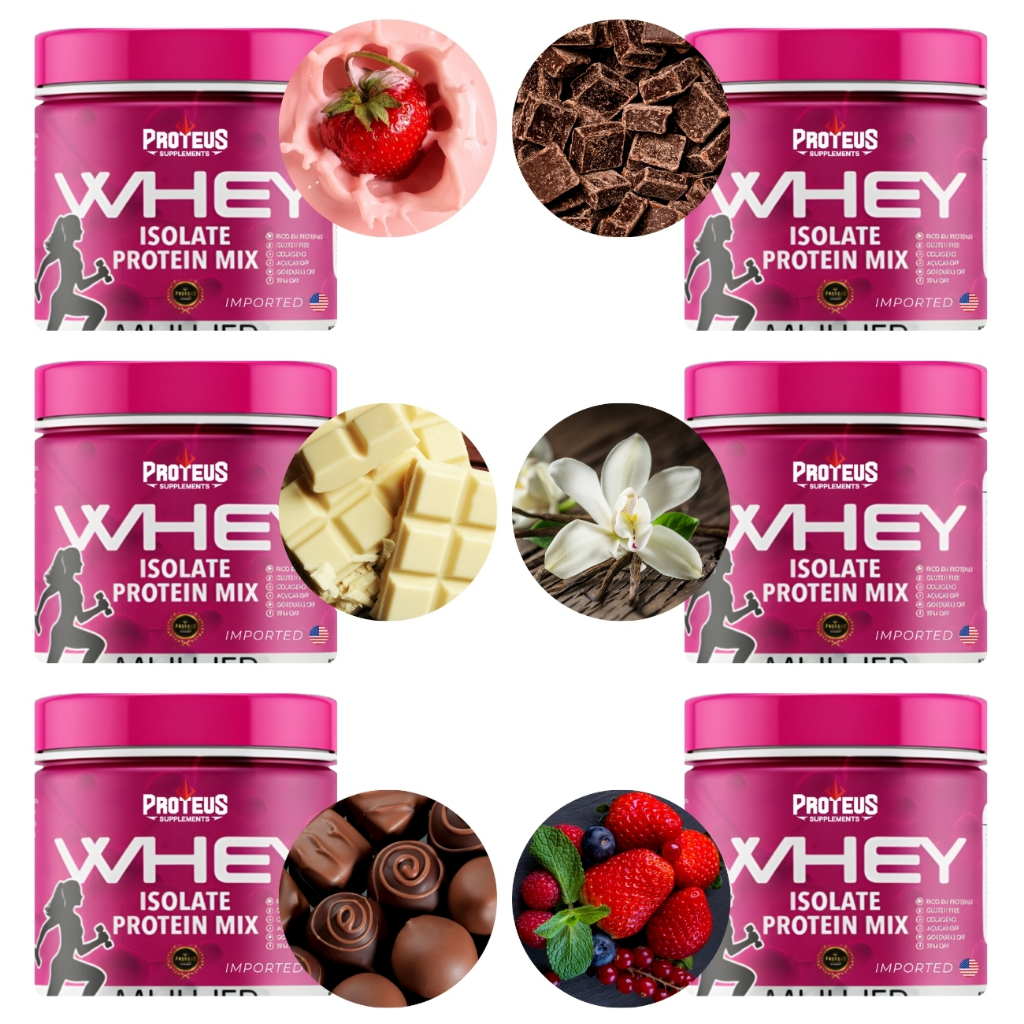 Kit Degustação Whey Feminino - Blend Proteína Isolada 3kg - Proteus ...