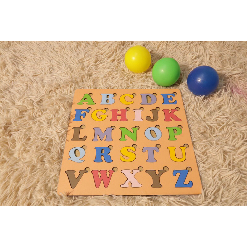 quebra cabeça alfabeto brinquedo educativo Montessori placa quebra ...