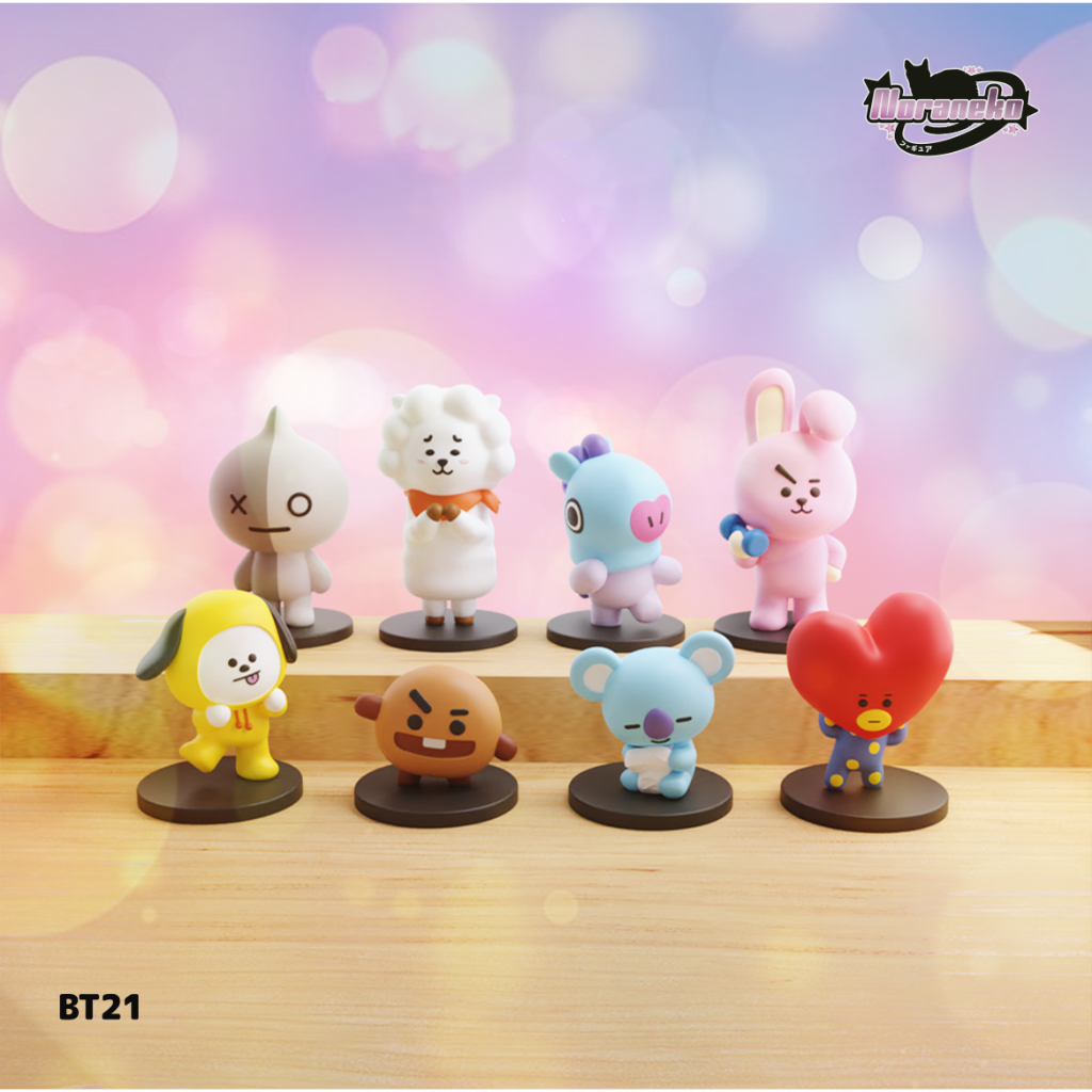 Miniatura 3D BTS BT21 | Chimmy, Cooky, Koya, Mang, RJ, Shooky, Tata ...