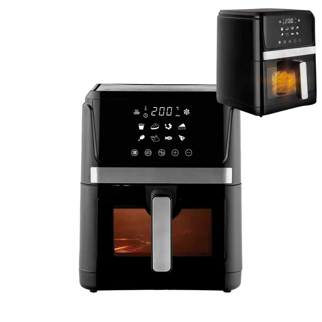 Air Fryer Fritadeira Elétrica Digital 8L 1700W 110V 220V Transparente ...