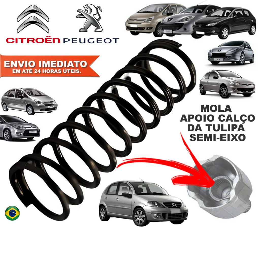 Mola Apoio Calço da Tulipa Semi Eixo Citroen C3 C4 C5 XSARA Picasso ...