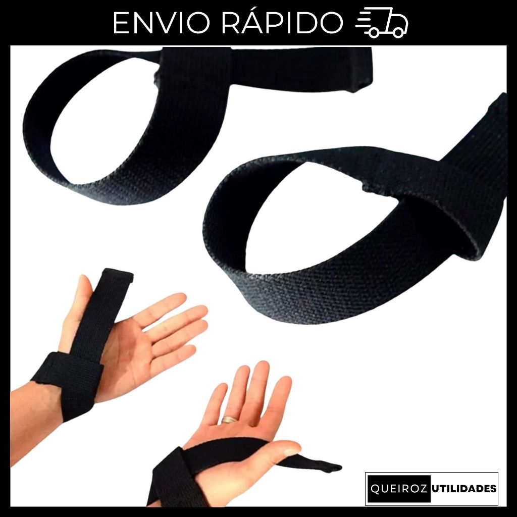 Strap Academia - Tala Strep Treino Academia - Resistente Cor Preto - um ...