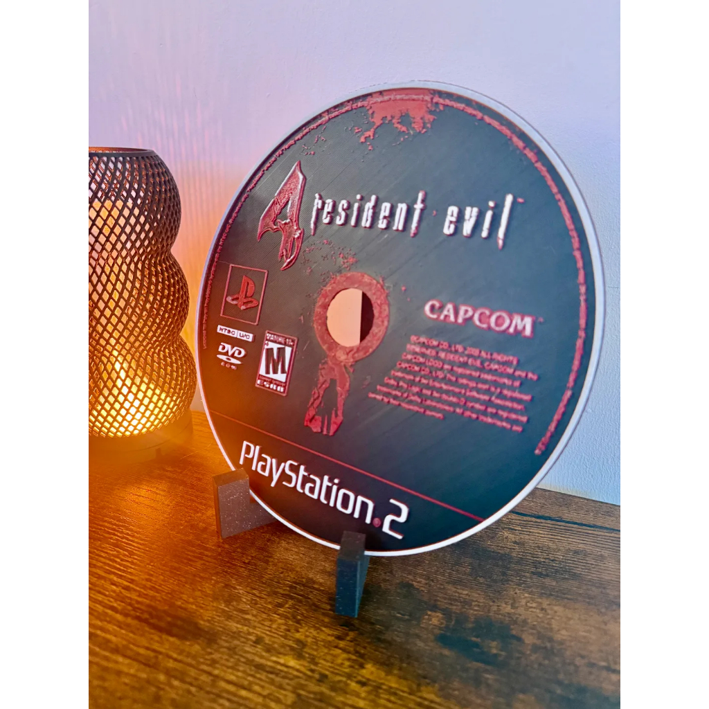 Quadro Decorativo em Formato de CD - Resident Evil 4 (Estilo PS2 ...