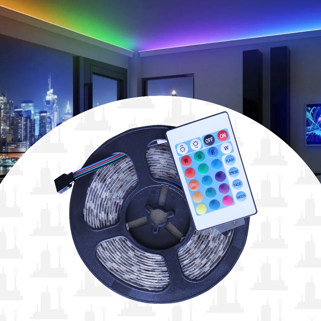 Fita LED 2835 RGB 5M 12V 300 LEDS 16 CORES IP20 Pronta Entrega Sem ...