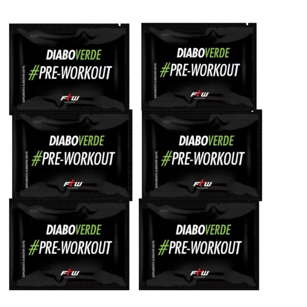 KIT 4x Pré-Treino Diabo Verde 10g,Explosão de Foco e Força,Diabo Verde ...