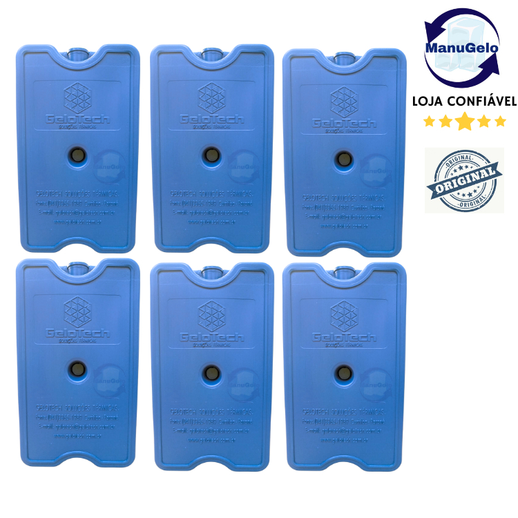 Kit gelo artificial reutilizavel rígido 500ml Gelotech placa de gelo em ...