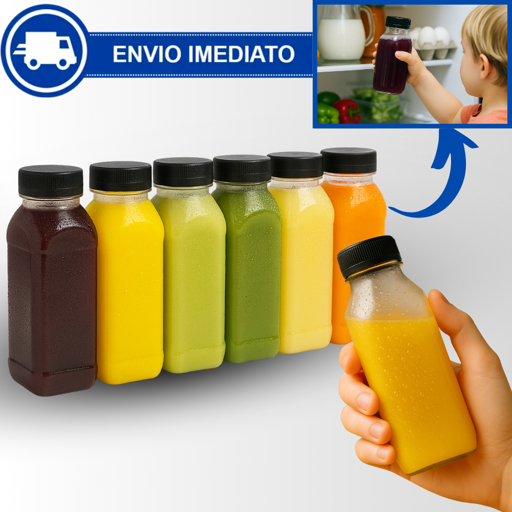 30x Garafas PET pra Suco 200ml / 300ml Garrafinha com Tampa Caldo de Cana Envio Imediato ...