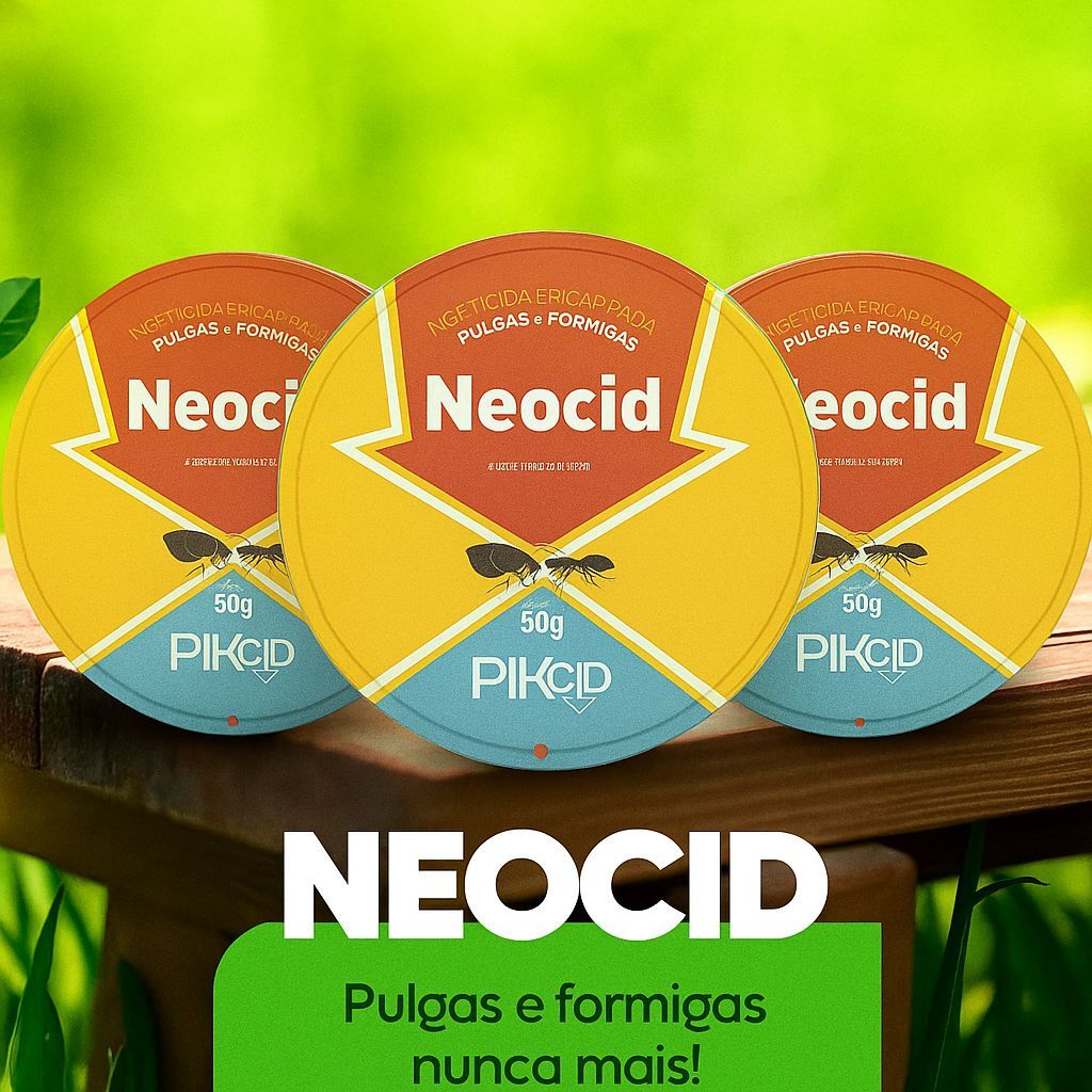 NEOCID Original Mata Pulgas e Formigas 50 gramas Kit 3 Unidades Cuidado ...