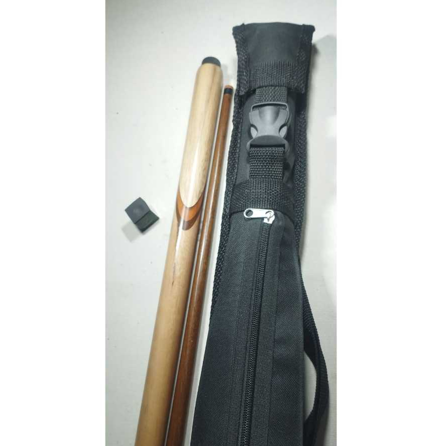 Taco bilhar sinuca bipartido+case tubular+giz | Shopee Brasil