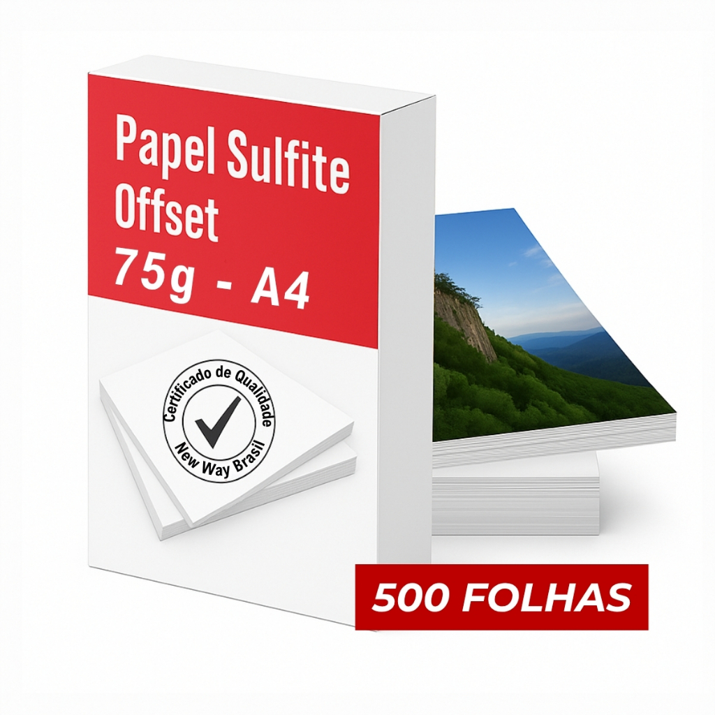 Papel Sulfite A4 75g 500 Folhas Branco Alta Qualidade Premium | Shopee ...
