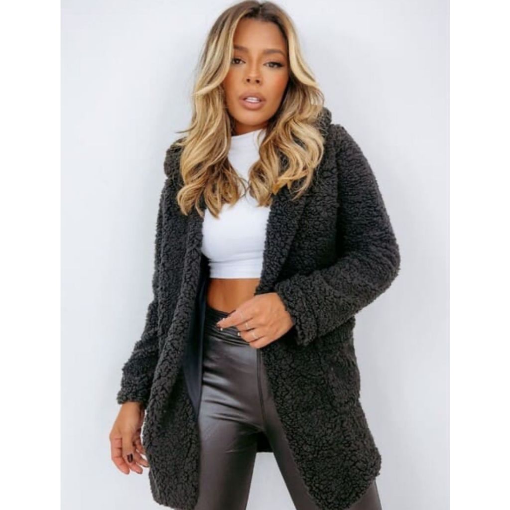 Casaco Teddy Feminino Com Capuz Inverno | Shopee Brasil