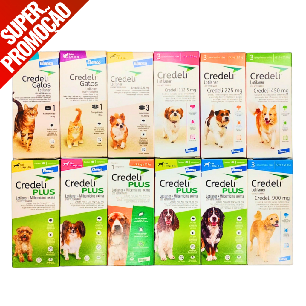 Antipulgas e Carrapatos Credeli Comprimido Elanco | Shopee Brasil