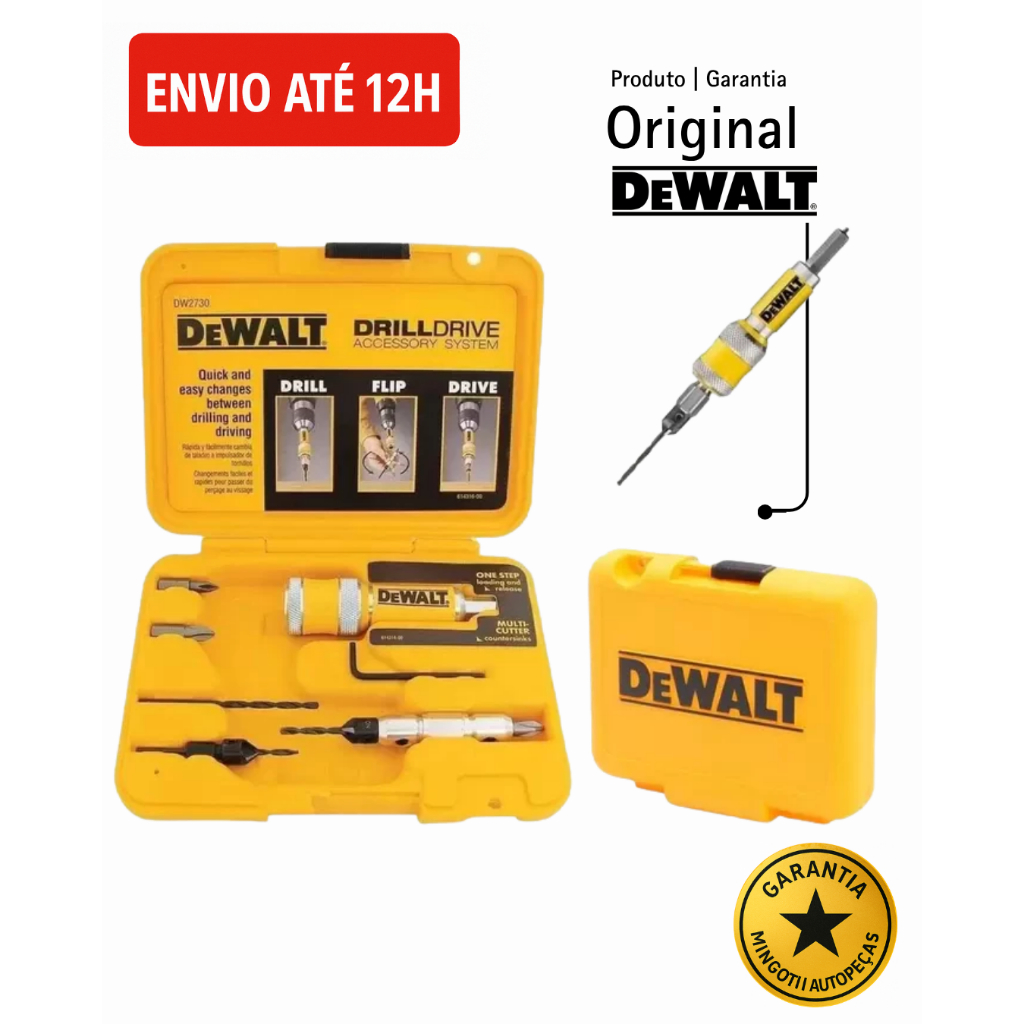 Kit DeWalt DW2730 – Jogo 8 Peças para Furar e Parafusar com Troca ...