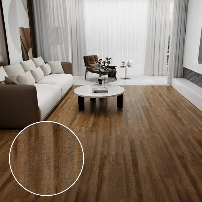 Piso Vinílico Auto Colante Madeira Imbuia Premium 1,5mm Único Com ...