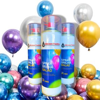 Kit Spray Brilha Balão Decoração Festa Silicone Paulista com 3 unidades ...