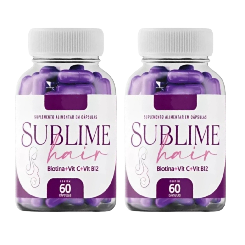 2x Sublime Hair Caps Original 60 Cápsulas | Shopee Brasil