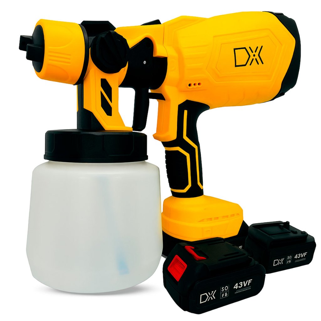 Pistola De Pintura Pulverizador Com 2 Bateria 48V Pulverizadora Spray 1000ml Elétrica Sem Fio ...