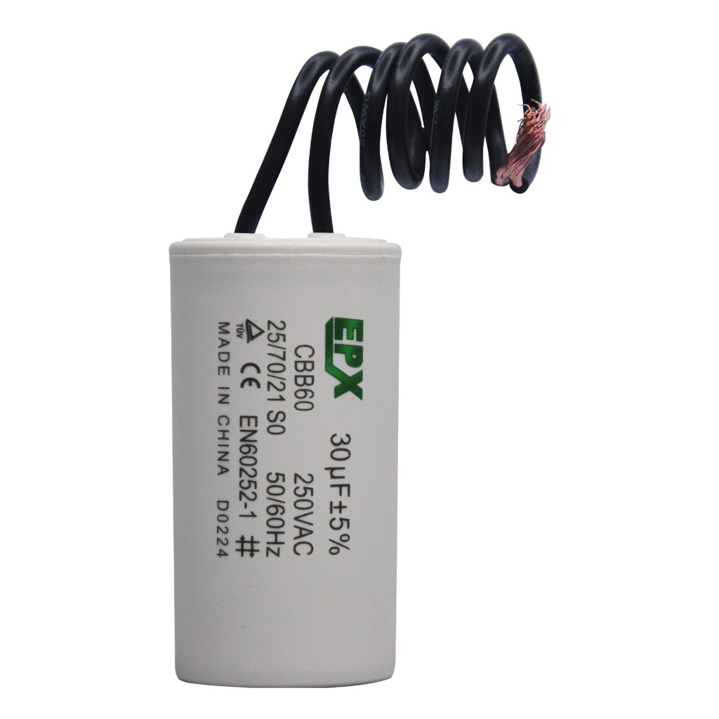 Capacitor Permanente 30uF 250Vac EPX com Fio | Shopee Brasil