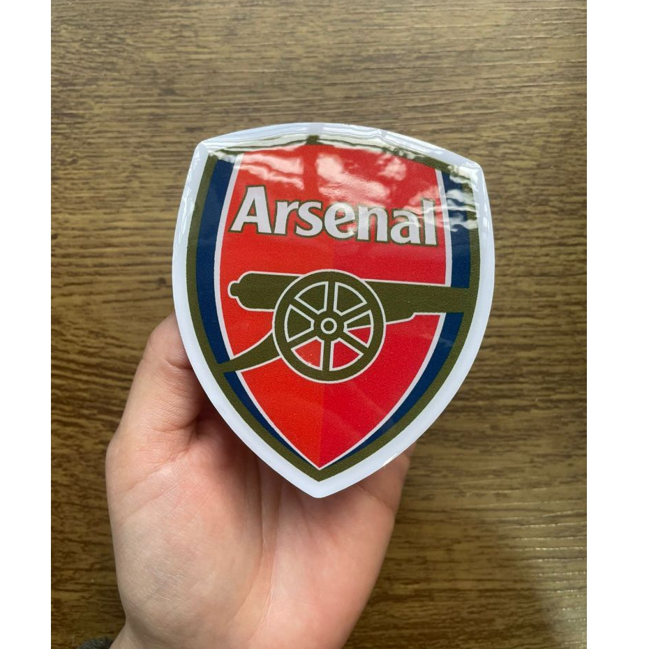 Adesivo Resinado Auto Relevo Arsenal Champions League para Carro/Moto ...