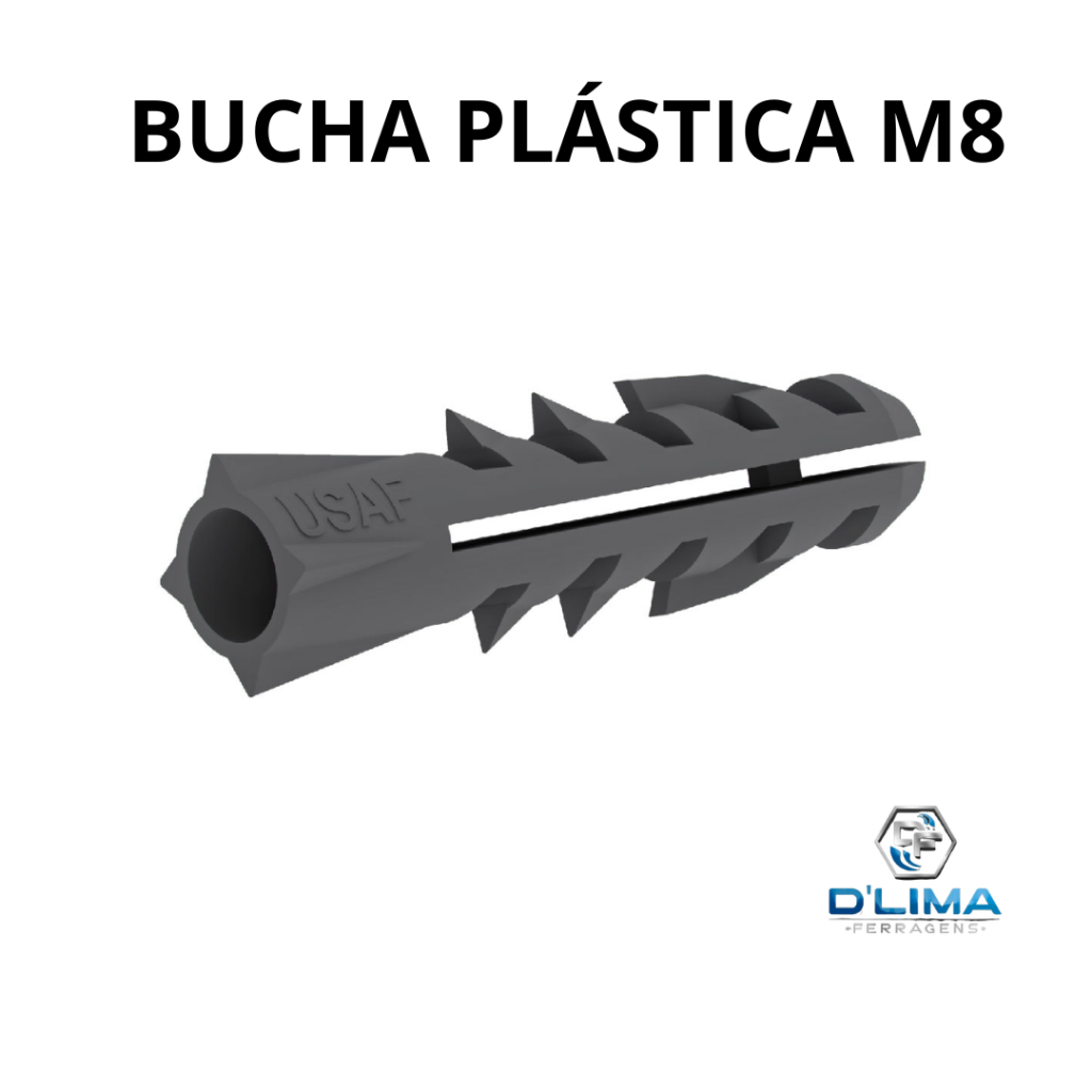 Bucha U Plastica M8 Parede obra | Shopee Brasil