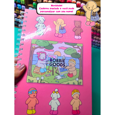 Caderno A5 ou Universitário "Bob Guds" com 100 ou 200 folhas capa dura ...