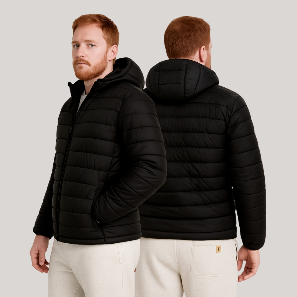 Jaqueta Masculina Puffer com Capuz – Inverno com Conforto e Estilo | Shopee Brasil