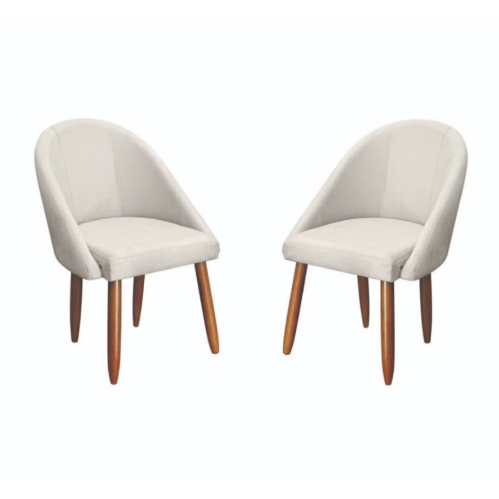 Kit 2 cadeiras lua Bege | Shopee Brasil