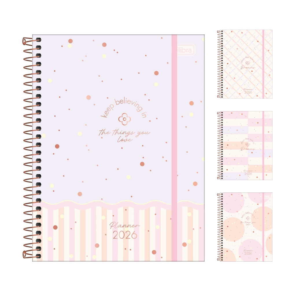 Agenda Planner Espiral 2026 Soho 17,7 x 24 cm 80 Folhas 90G Tilibra ...