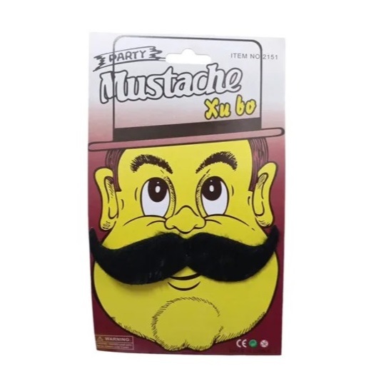 Bigode Artificial Adesivo Para Fantasia | Shopee Brasil