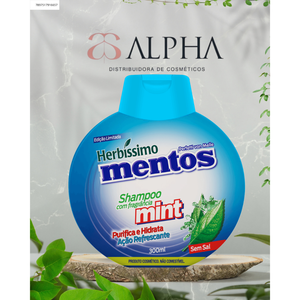 Shampoo Herbissimo Mentos Mint Sem Sal 300ml | Shopee Brasil