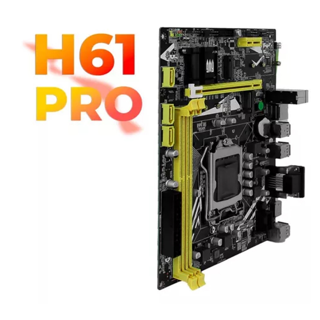 Placa Mãe H61 Pro Ddr3 Micro-atx Lga1155/intel I3 I5 I I7 | Shopee Brasil