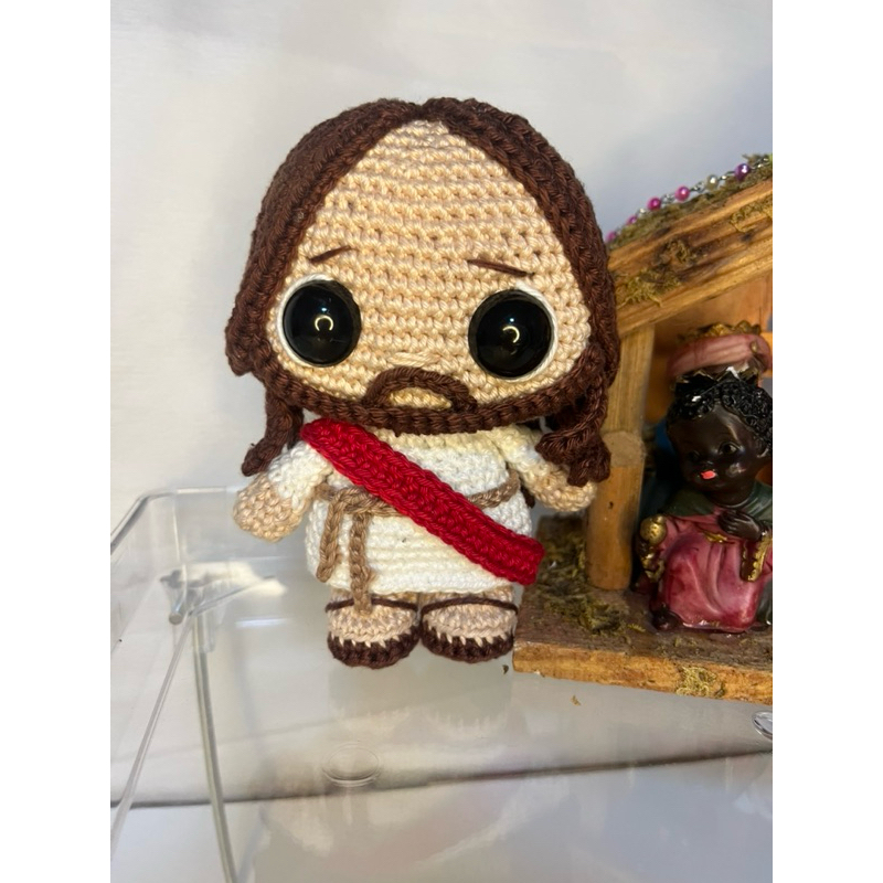 Jesus Amigurumi funko pop + caixinha com led. | Shopee Brasil
