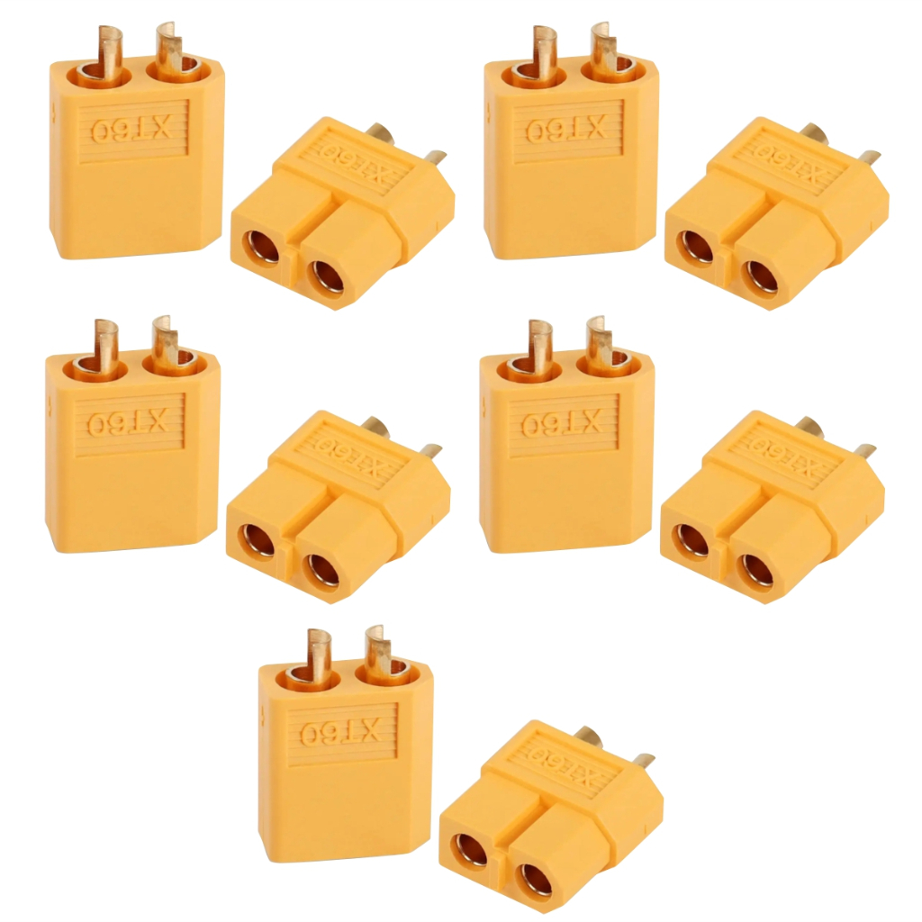 Kit 5 Pares Conectores Xt60 Plug Machos Fêmeas 60a | Shopee Brasil